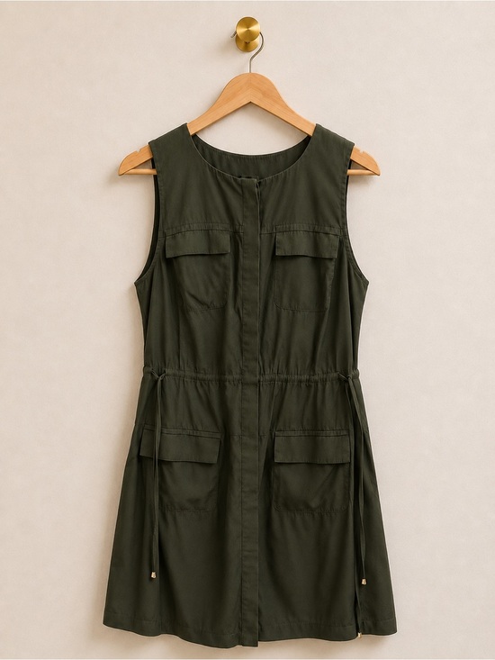 Ann Taylor | Dresses | Ann Taylor Dark Olive Green Utility Dress Size ...